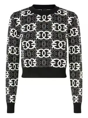 Pinko Geometric-pattern Sweater - Black