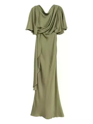 Amsale Satin Hammered Gown