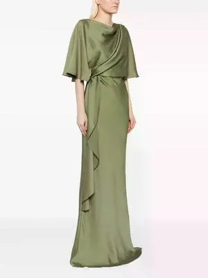 Amsale Satin Hammered Gown