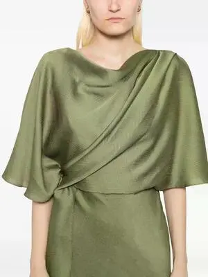 Amsale Satin Hammered Gown