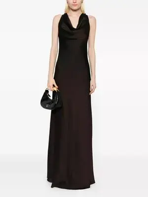 Amsale Hammered Halterneck Gown