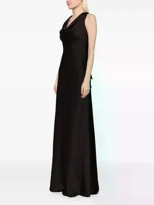 Amsale Hammered Halterneck Gown