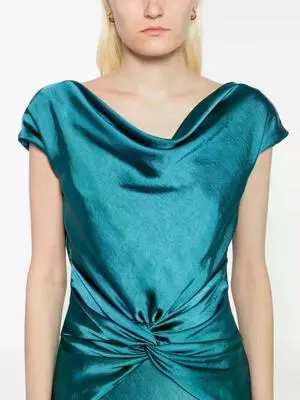 Amsale Hammered Gathered Dress