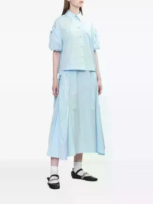 Simone Rocha Panelled Pleated Midi Skirt
