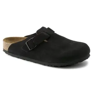 Birkenstock Black Flat Mules Clogs For Women