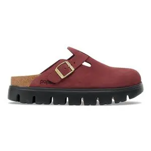 BIRKENSTOCK Boston Chunky Suede Clogs - Zinfandel