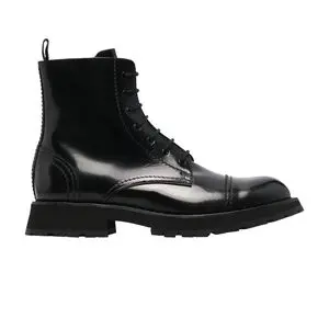 Alexander McQueen Lace-up Cap Toe Ankle Boot