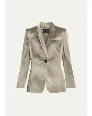 Giorgio Armani Ombre Satin Single-breasted Blazer