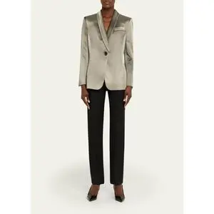 Giorgio Armani Ombre Satin Single-breasted Blazer