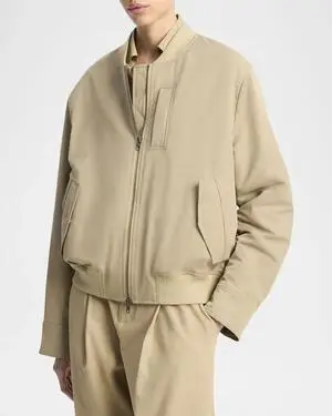 Vince Relaxed Technical Bomber Jacket - Fawn