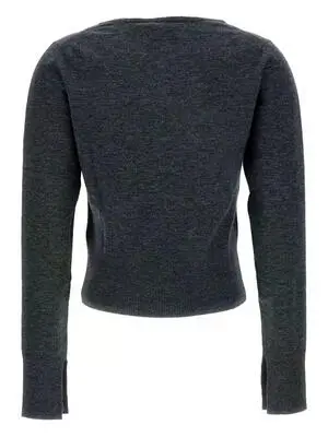 Erdem V-neck Embellished Sweater - Grey