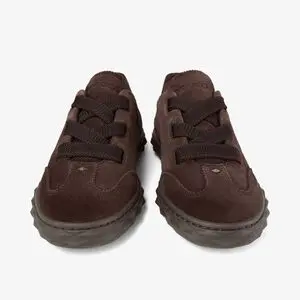 JIMMY CHOO Diamond Light Flex Suede And Leather Trainers - Chocolate