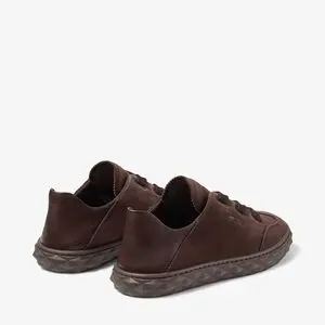 JIMMY CHOO Diamond Light Flex Suede And Leather Trainers - Chocolate
