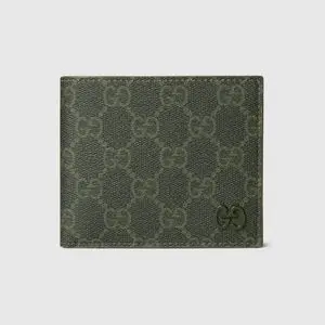 Gucci Gg Monogram Bi-fold Wallet - Green