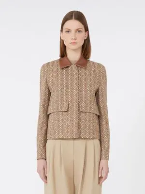 Max Mara Jacquard Boxy Jacket - Camel
