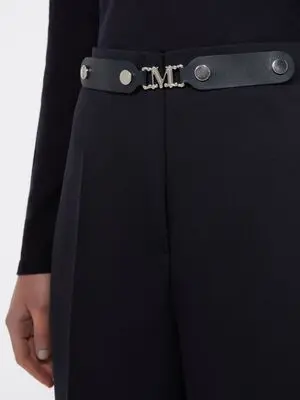 Max Mara Cropped Trousers With Leather Strap
