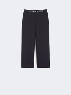 Max Mara Cropped Trousers With Leather Strap