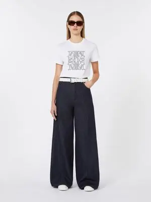 Max Mara Contrast Stitching Jeans For Women