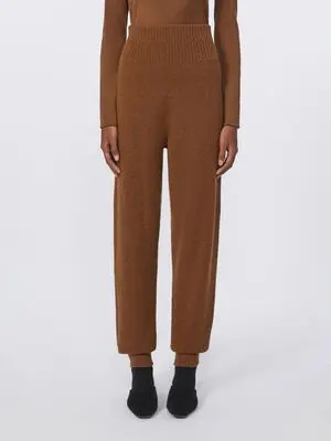 Max Mara Camel Yarn Jogging Trousers