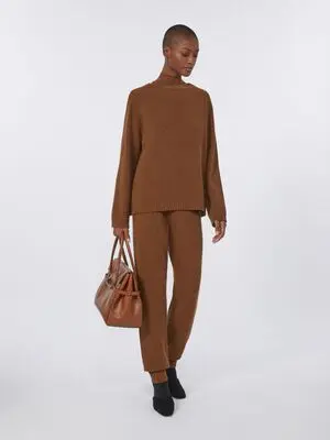 Max Mara Camel Yarn Jogging Trousers