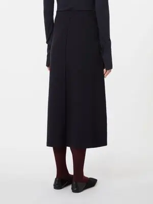 Max Mara A-line Viscose And Wool Skirt