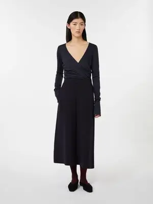 Max Mara A-line Viscose And Wool Skirt