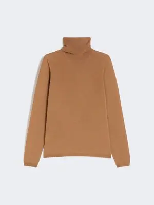 Max Mara Wool Knit Turtleneck Jumper - Camel