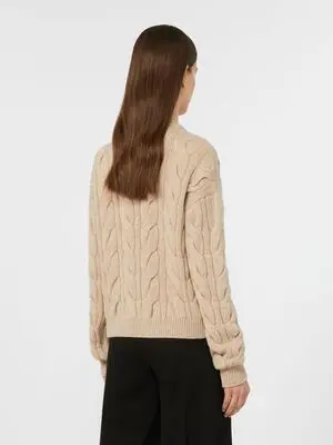 Max Mara Wool And Cashmere Jumper With Lace Insert