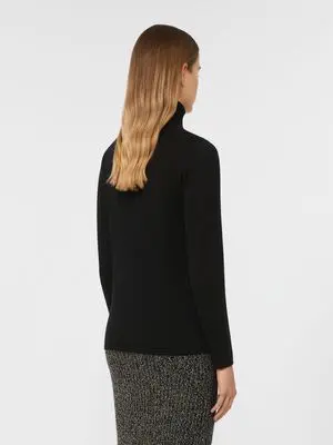 Max Mara Wool Knit Turtleneck Jumper - Black