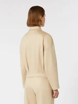 Max Mara Silk And Cotton Cropped Sweatshirt