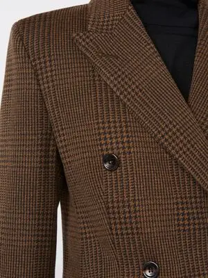 Max Mara Patterned Wool Blend Jersey Blazer - Chocolate