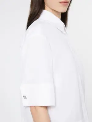 Max Mara Boxy Cotton Shirt - Optical White