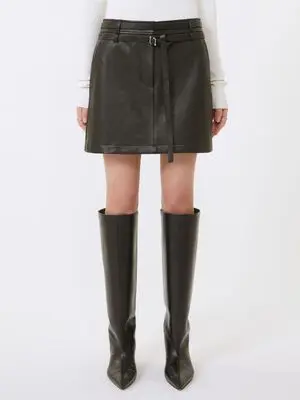 Max Mara Nappa Leather Mini Skirt