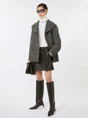 Max Mara Nappa Leather Mini Skirt