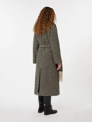 Max Mara Wool Tweed Wrap Overcoat