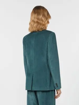 Max Mara Double-breasted Corduroy Blazer - Oil