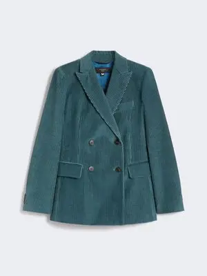 Max Mara Double-breasted Corduroy Blazer - Oil