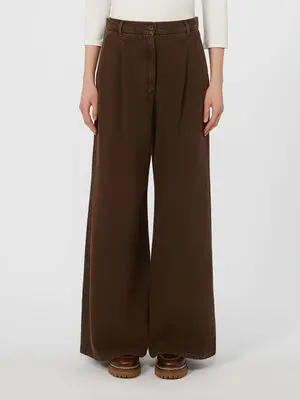 Max Mara Cotton Bull Wide-leg Trousers