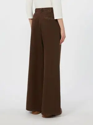Max Mara Cotton Bull Wide-leg Trousers