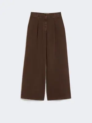 Max Mara Cotton Bull Wide-leg Trousers