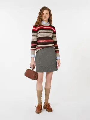 Max Mara Ribbed Striped Wool Jumper