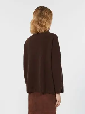 Max Mara Wool Knit Turtleneck Jumper - Chocolate