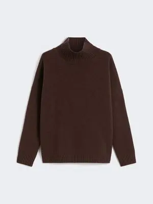Max Mara Wool Knit Turtleneck Jumper - Chocolate