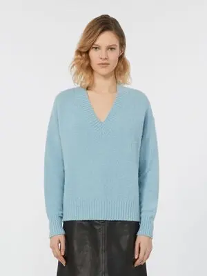 Max Mara V-neck Jumper - Light Blue