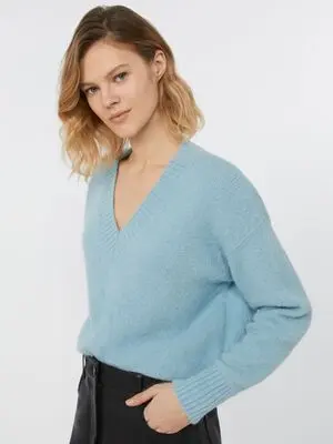 Max Mara V-neck Jumper - Light Blue
