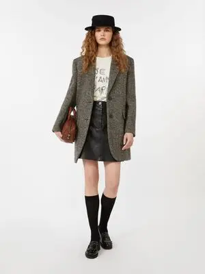 Max Mara Nappa-leather Mini Skirt