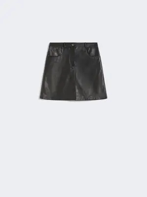 Max Mara Nappa-leather Mini Skirt