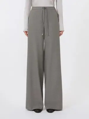 Max Mara Wool Twill Drawstring Trousers - Medium Grey