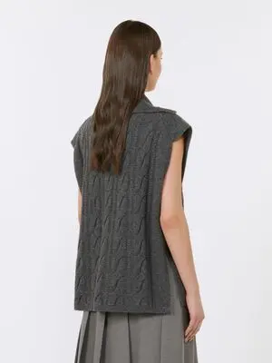 Max Mara Cable-knit Wool And Cashmere Gilet