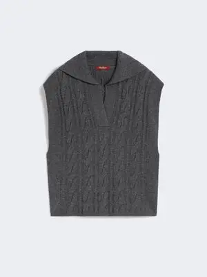Max Mara Cable-knit Wool And Cashmere Gilet